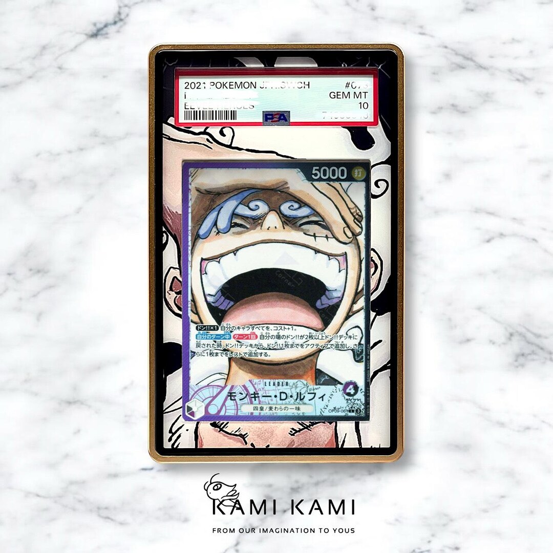 Custom One Piece Card Display Case: Monkey D. Luffy Art, Magnetic Frame ...