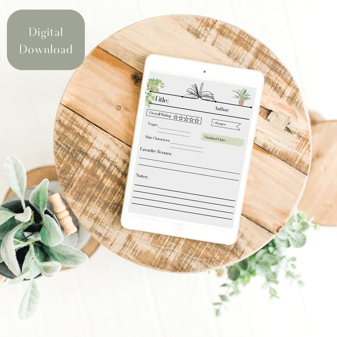 Printable Book Log, Book Detail Tracker, Instant Downloadable Reading ...
