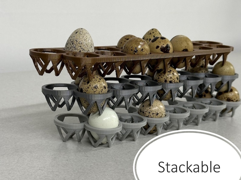 Custom Stackable Coturnix Quail Egg Tray | Farmhouse 3d-printed Egg ...