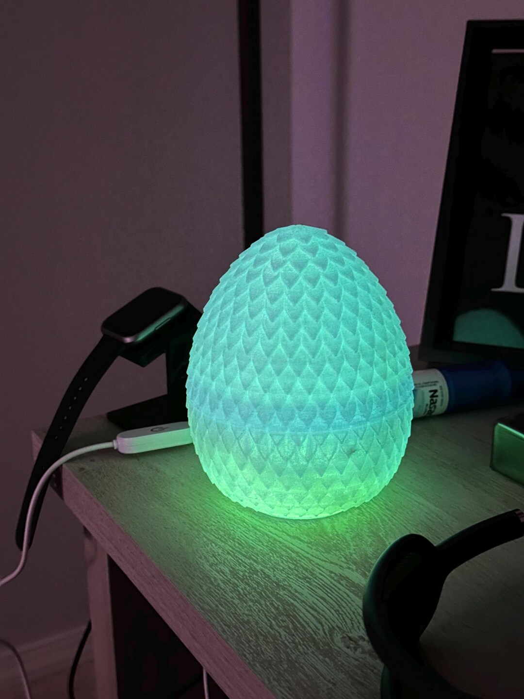 Glow-in-the-dark Dragon Egg Lamp With USB LED – Optional Glowing Dragon ...