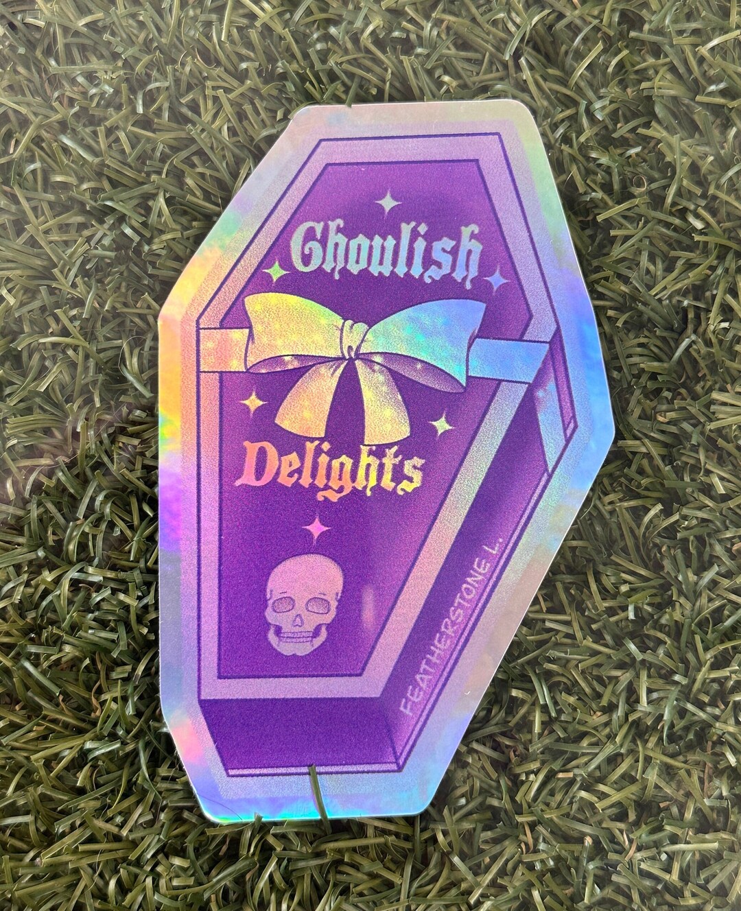 Ghoulish Delights Coffin - Sticker - Etsy