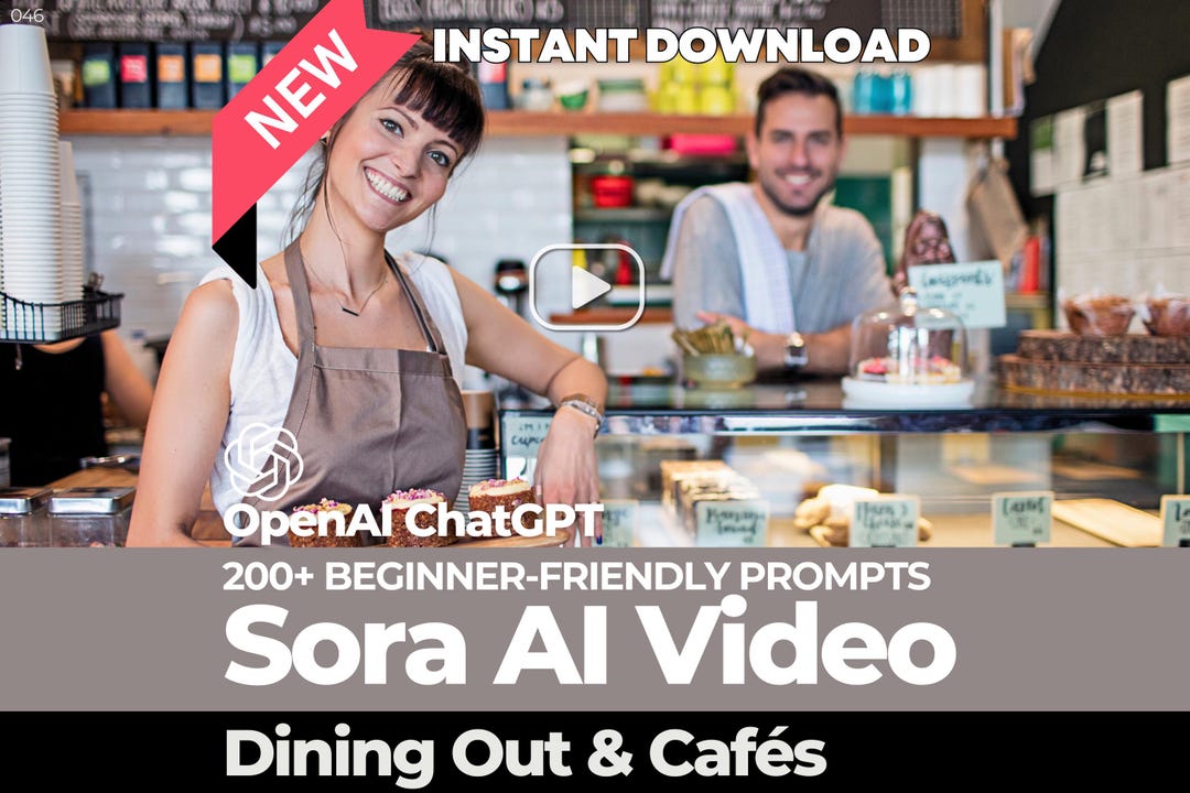 201 Sora Video Prompts for Dining Out & Cafés, Starter Pack Includes ...
