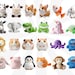 Stuffed Toys Clipart Bundle, Plush Toys Collection, Realistic Cute ...