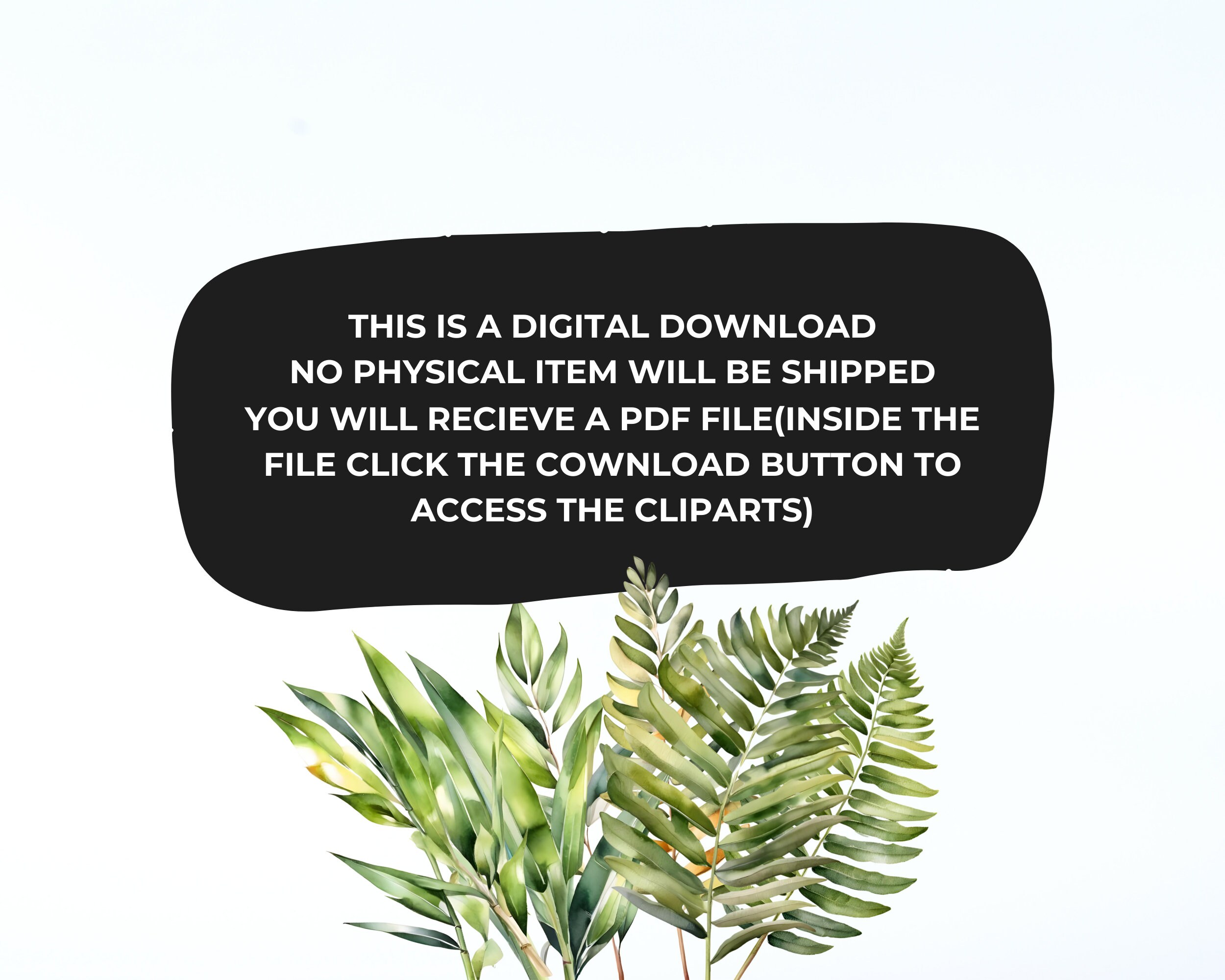 Green Leaf Watercolor Clipart Collection, Tropical Leaves, Leaf ...