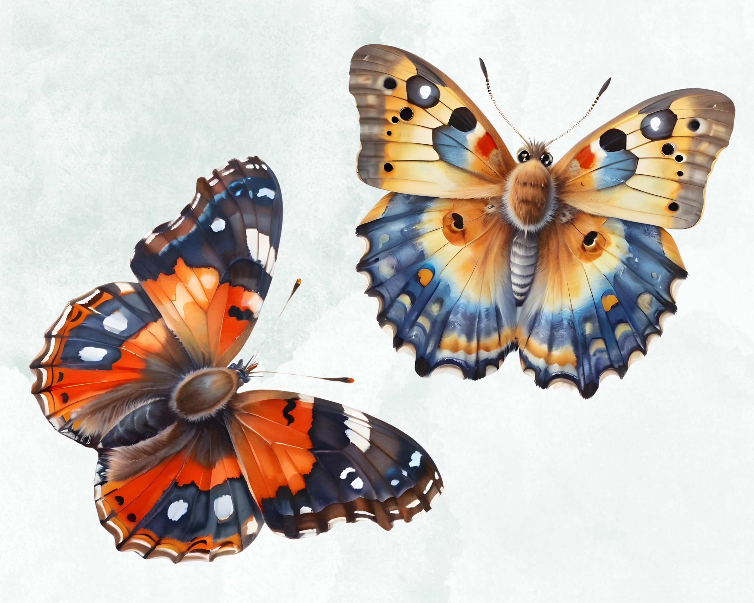 Watercolor Butterflies Clipart Collection, Colorful Butterfly Bundles ...