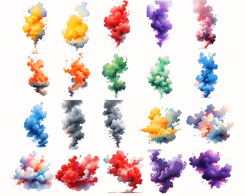 Smoke Clipart Collection, Exploding Smog PNG, Anime Style Smoke ...