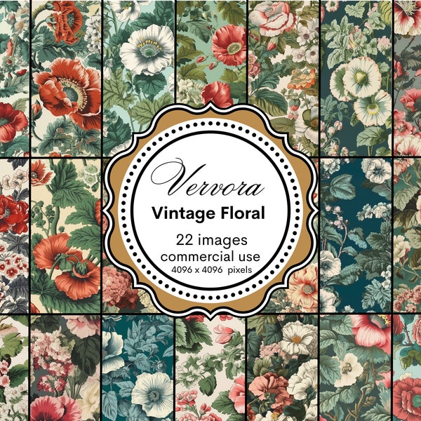 Vintage Floral Paper - Etsy