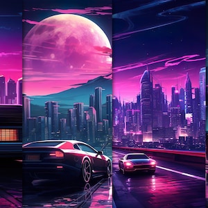 Retro Style Backgrounds With Cars - Etsy