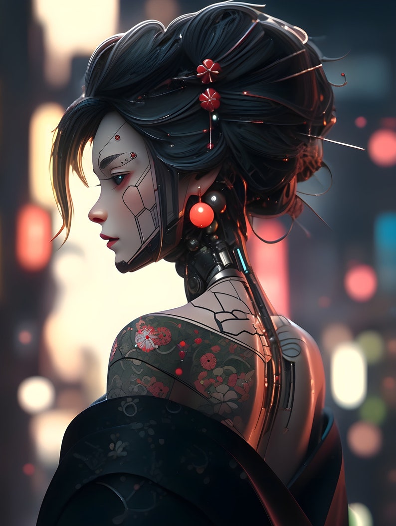 Cyberpunk Geisha - Etsy