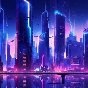 Cyberpunk Cityscapes - Etsy