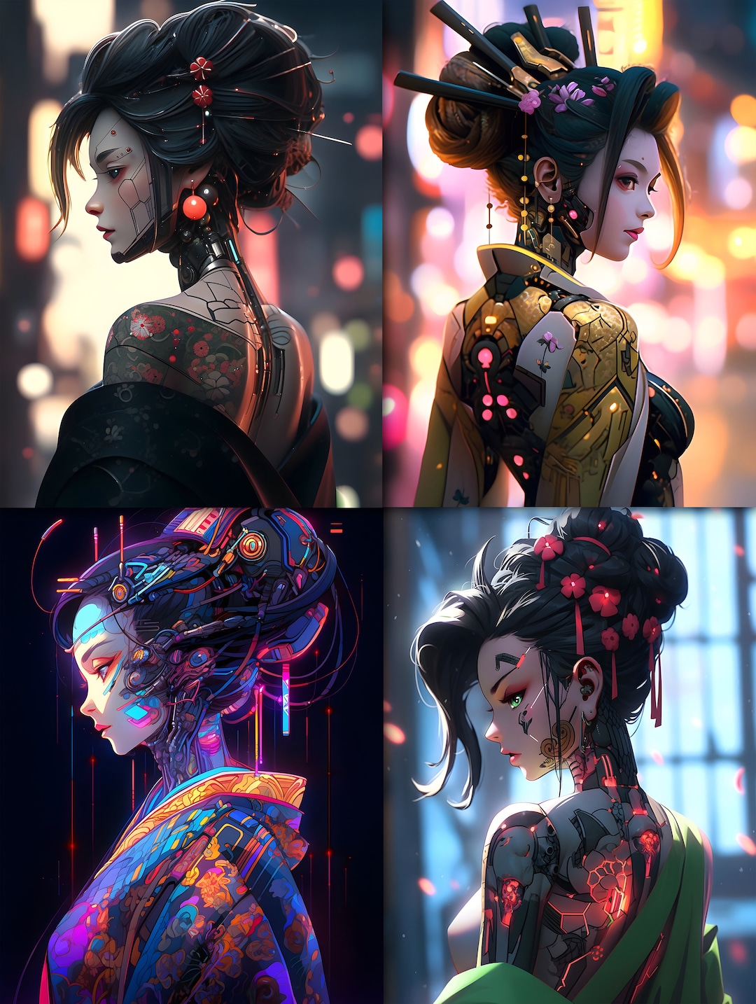 Cyberpunk Geisha - Etsy