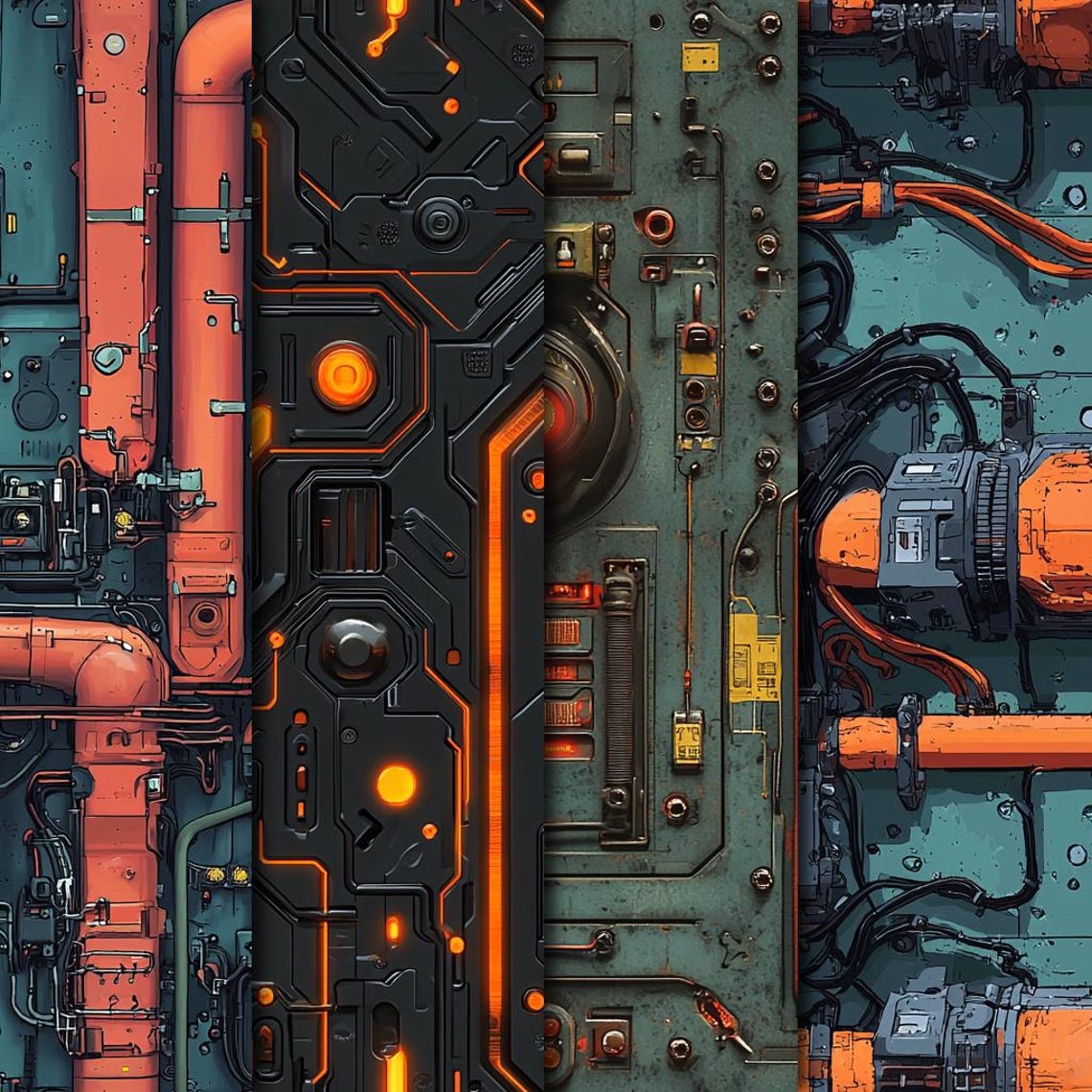 Seamless Mechanical Patterns - Etsy