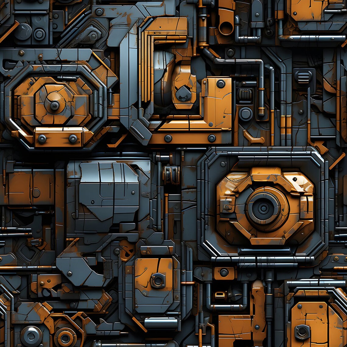 Mechanic Surface Seamless Patterns - Etsy