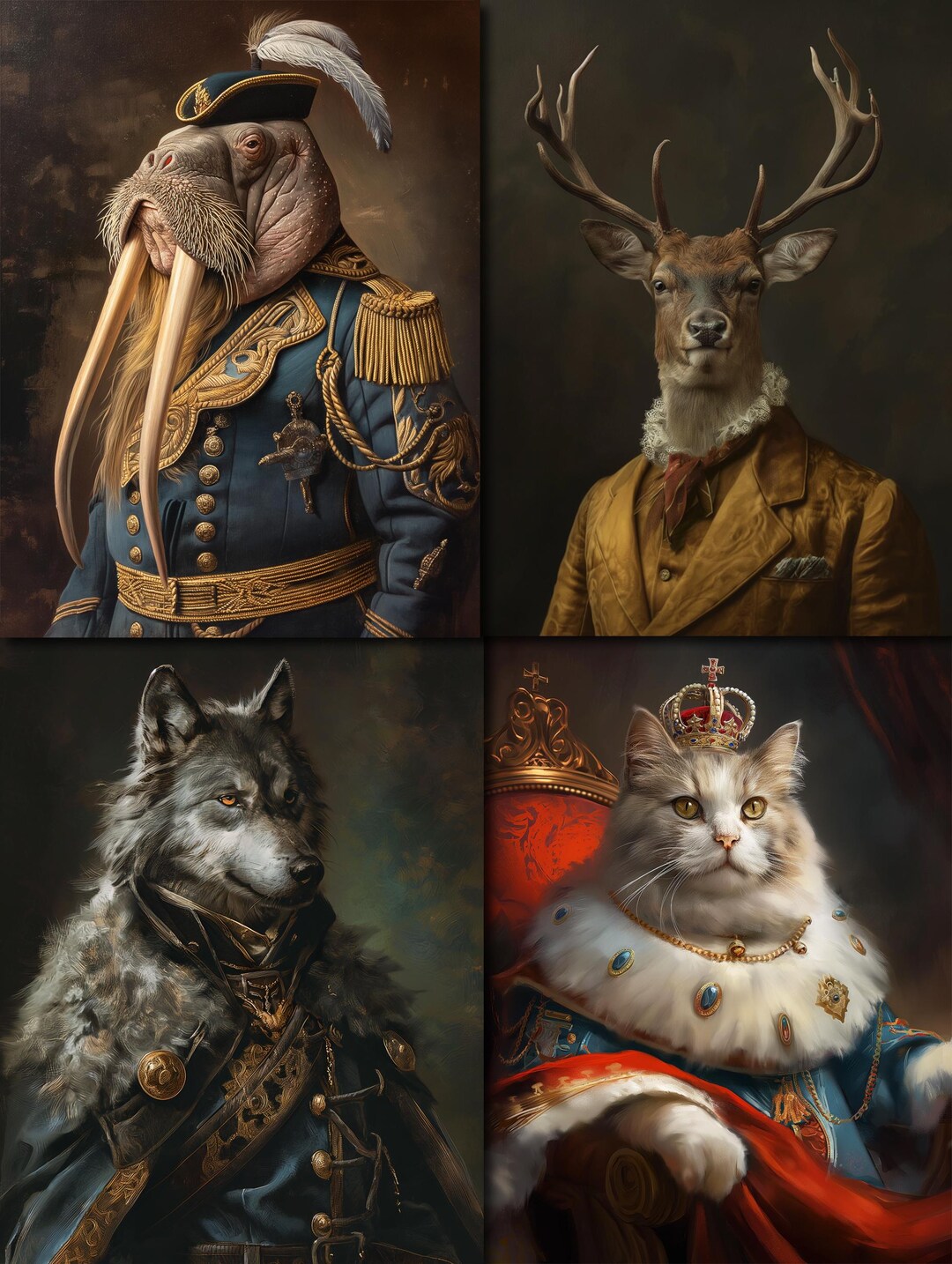 Victorian Animal Portraits Collection 2 - Etsy