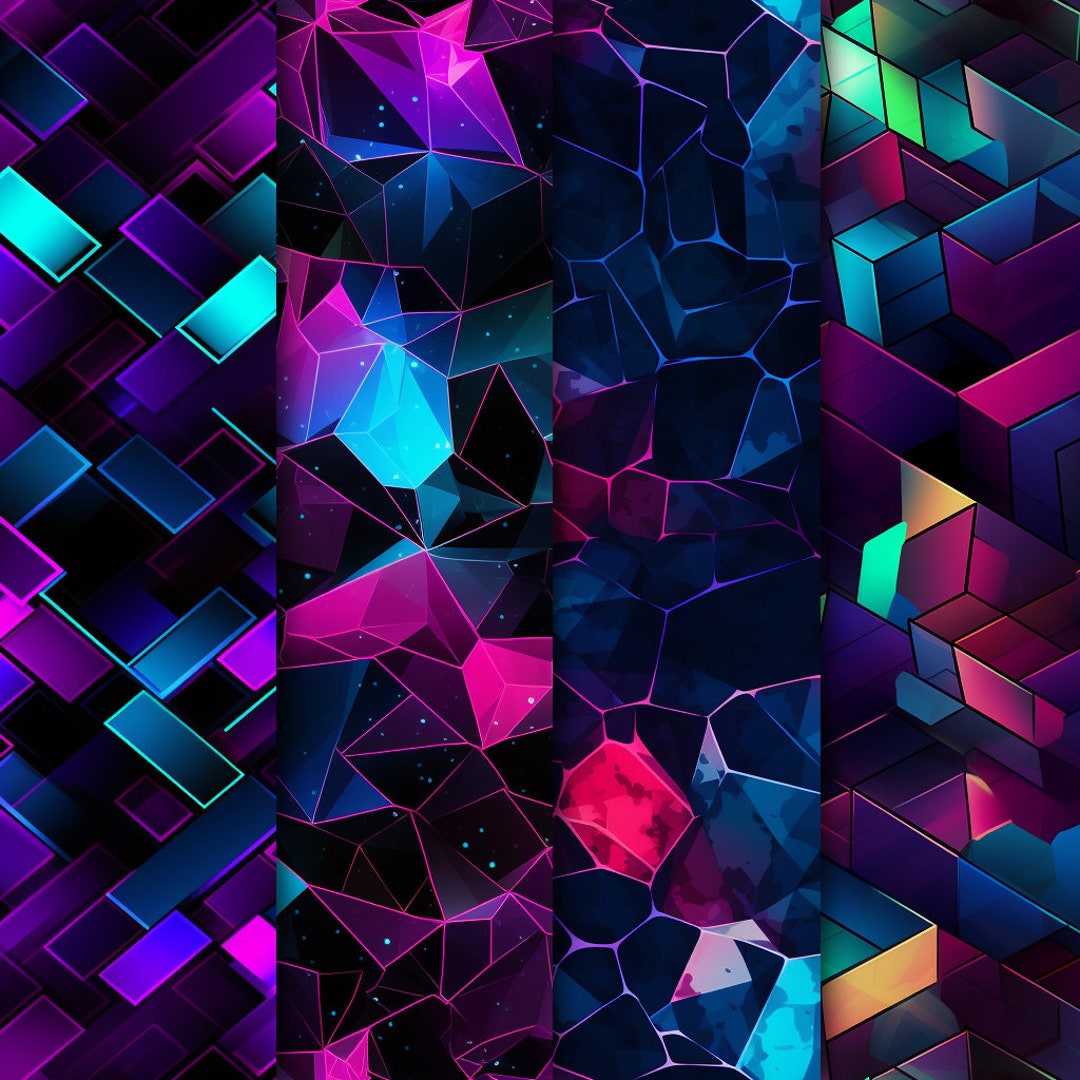 Blacklight Polygon Patterns - Etsy