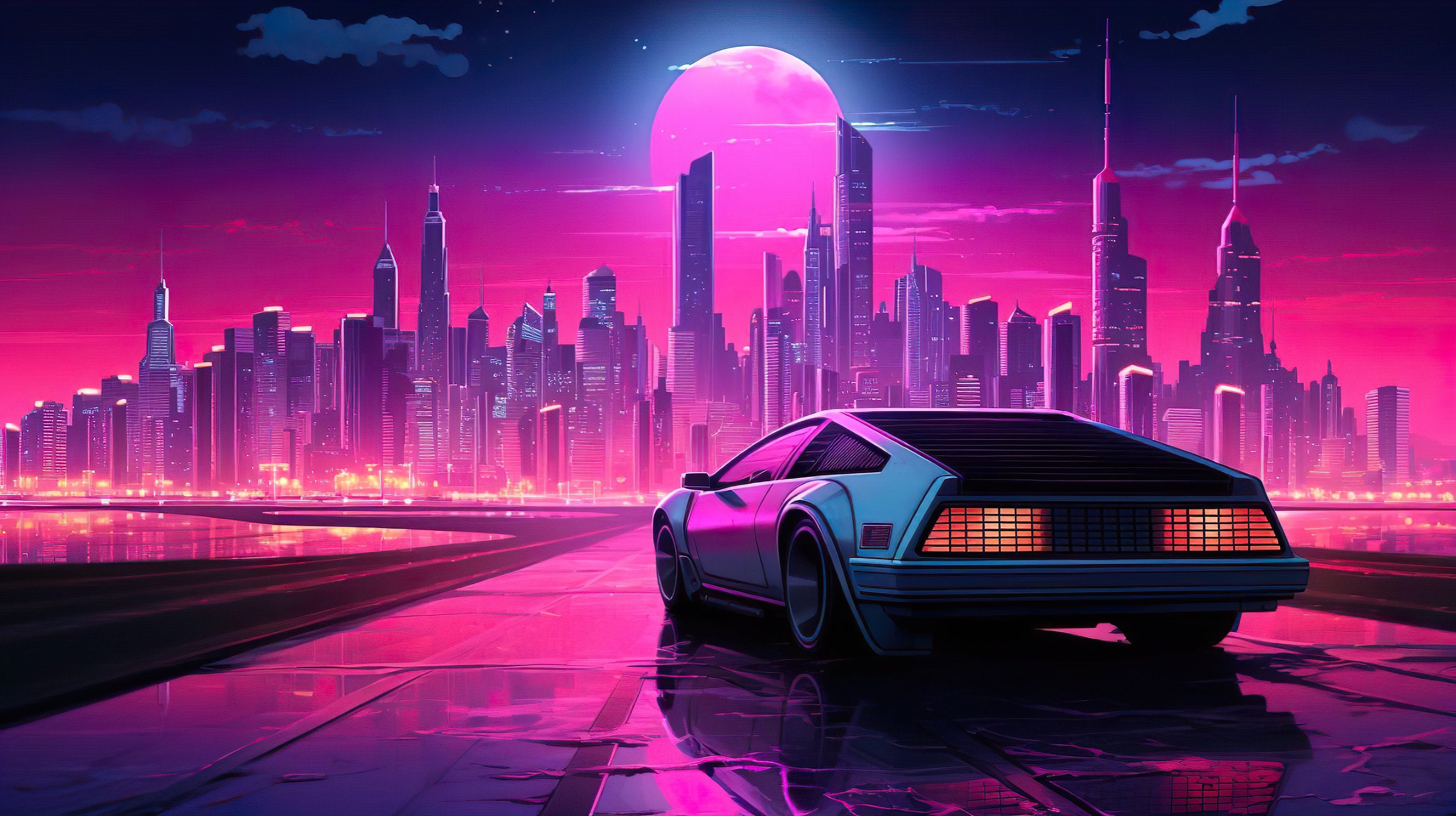 Retro Style Backgrounds With Cars - Etsy