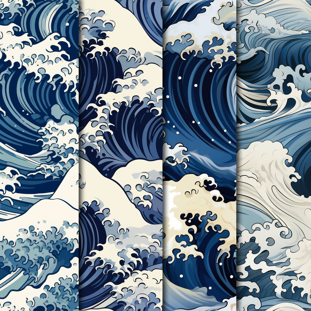 The Great Wave Patterns - Etsy