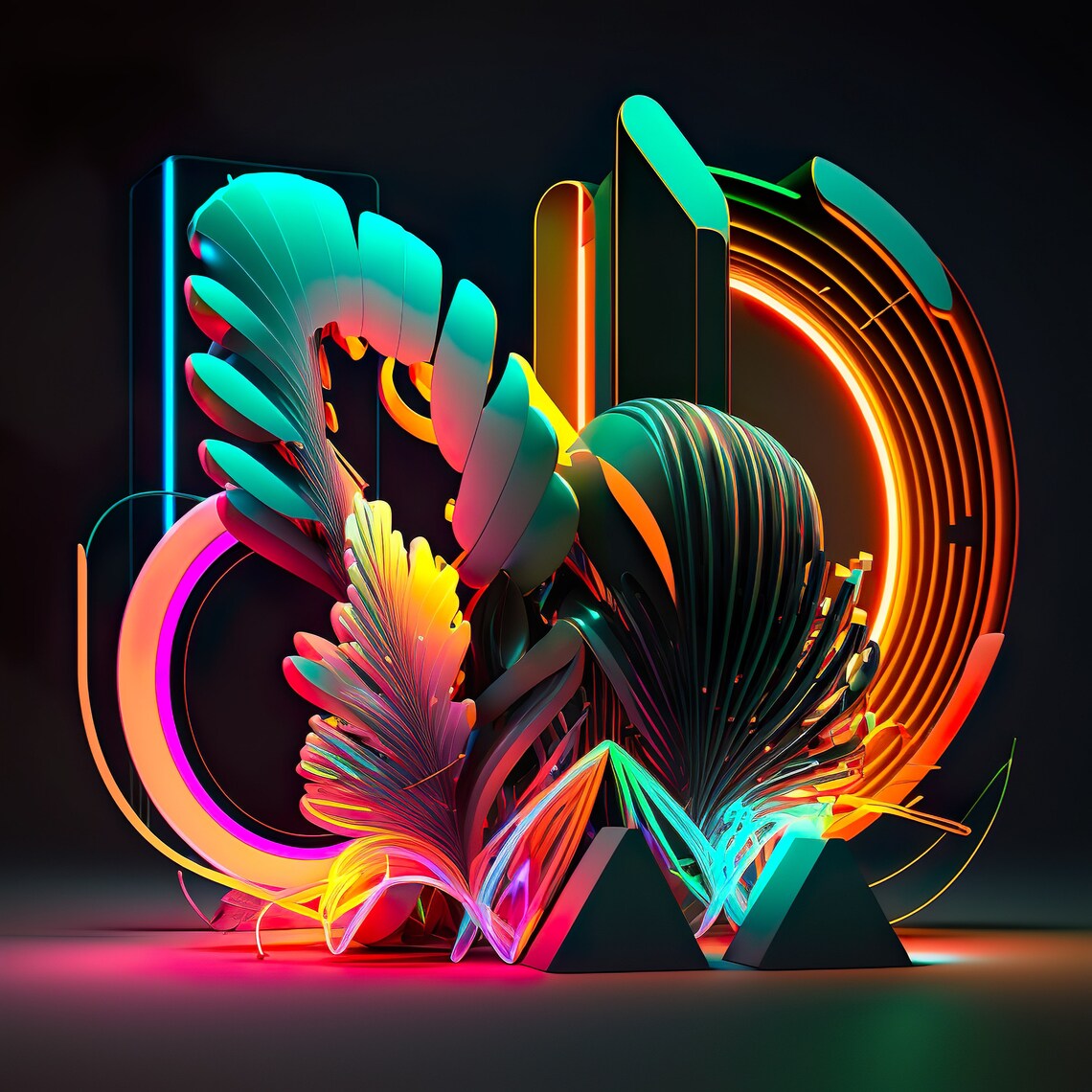 Abstract 3D Shapes Illustrations - Etsy