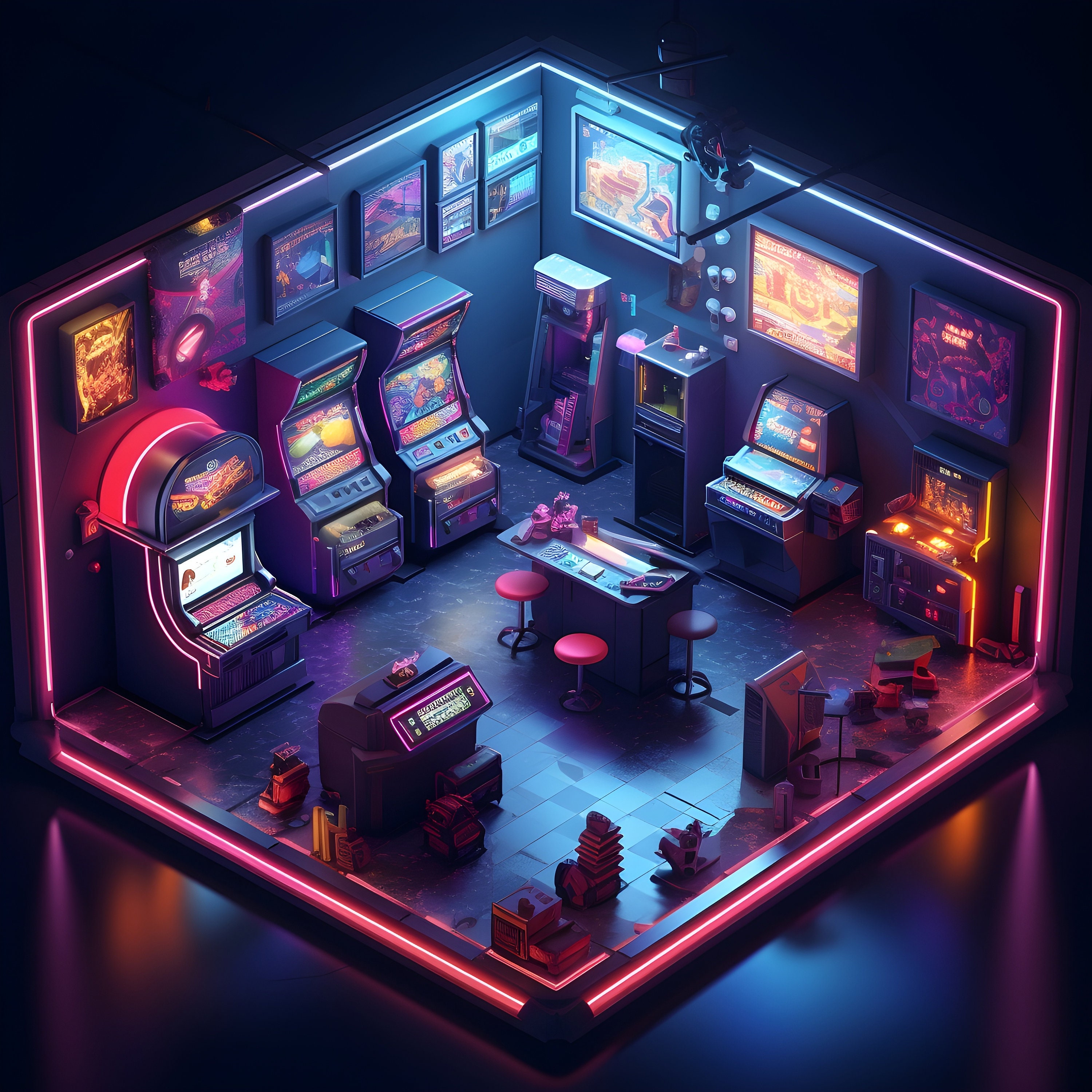 Isometric Arcade - Etsy