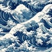 The Great Wave Patterns - Etsy