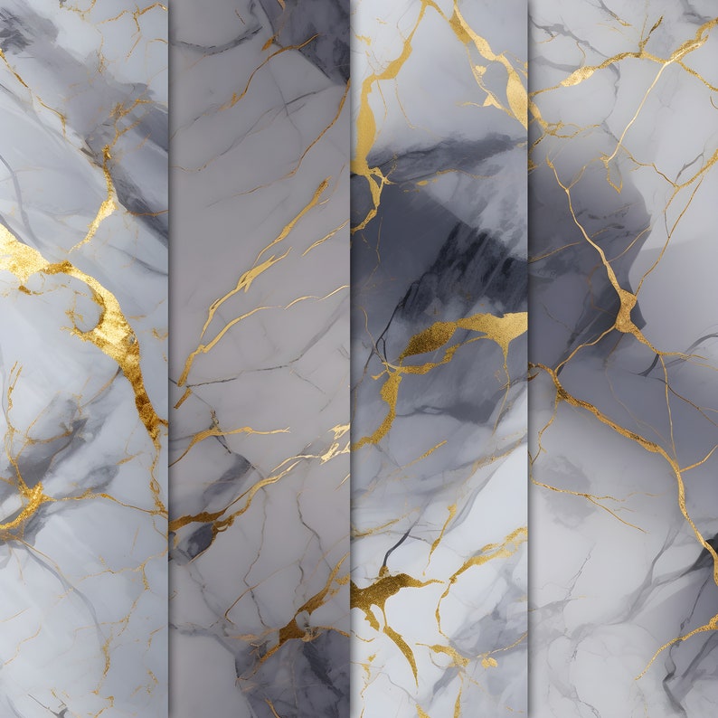 White Marble Seamless Patterns - Etsy