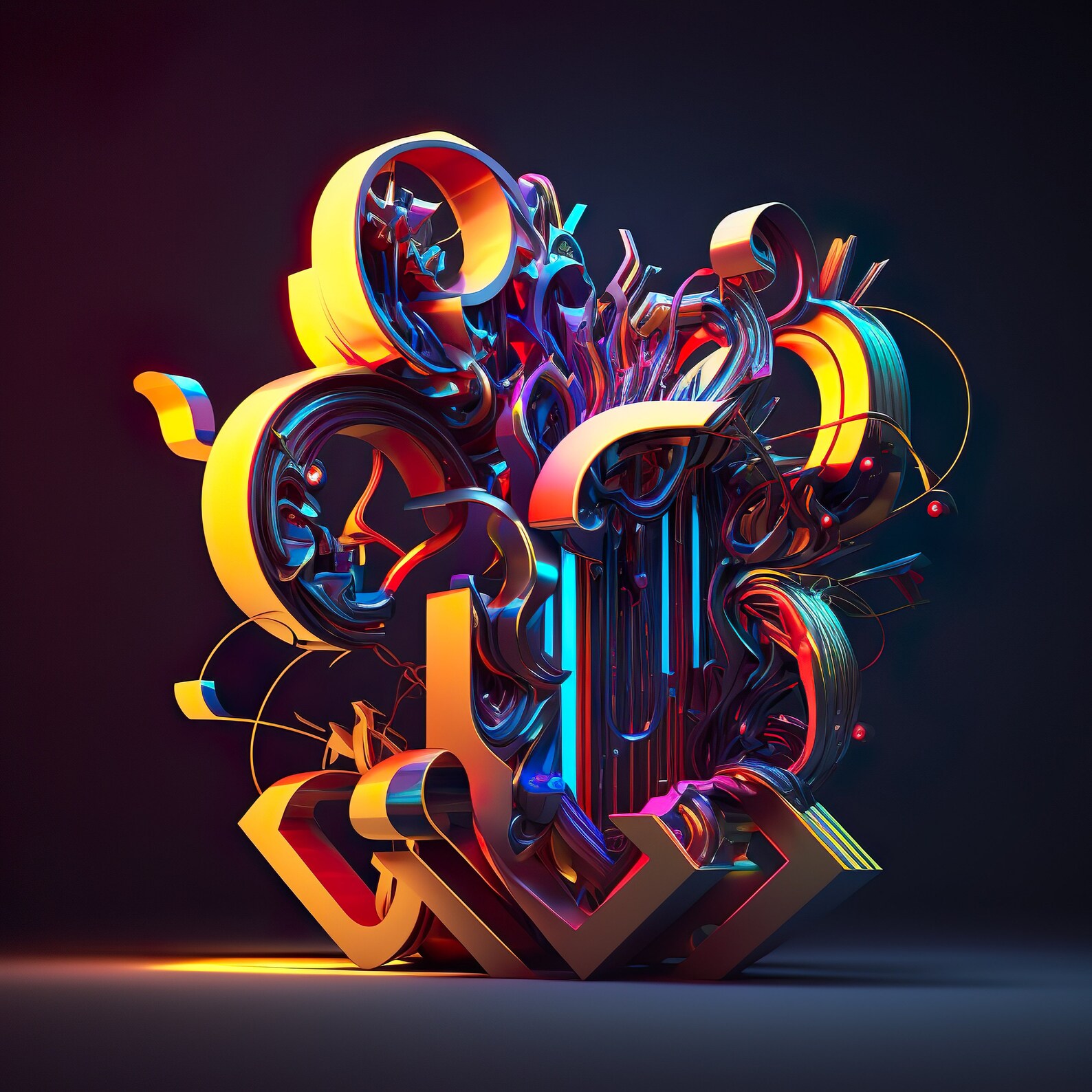 Abstract 3D Shapes Illustrations - Etsy