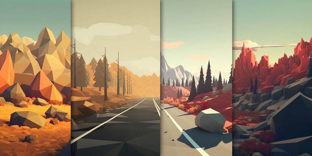 Low Poly Backgrounds - Etsy