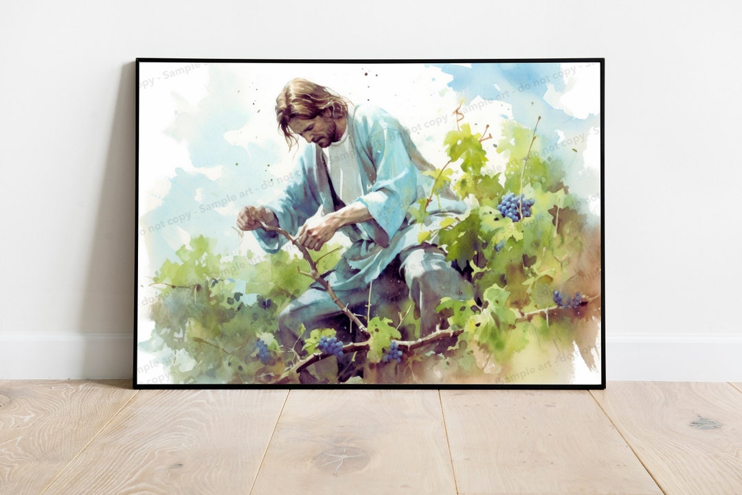 Jesus—working in His Vineyard. the Master Gardener. Jesus Christ Art ...