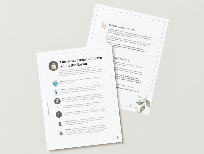 LDS Passover Seder Haggadah (step by Step Guide) - Etsy