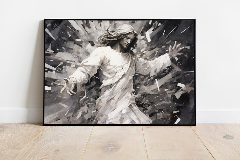 Jesus—light Conquers Darkness. Jesus Christ Art, AI Art, Digital ...