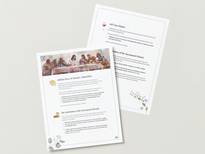LDS Passover Seder Haggadah (step by Step Guide) - Etsy