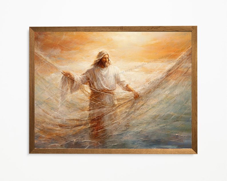 Jesus—fisher of Men. Jesus Christ Art, AI Art, Digital Painting ...