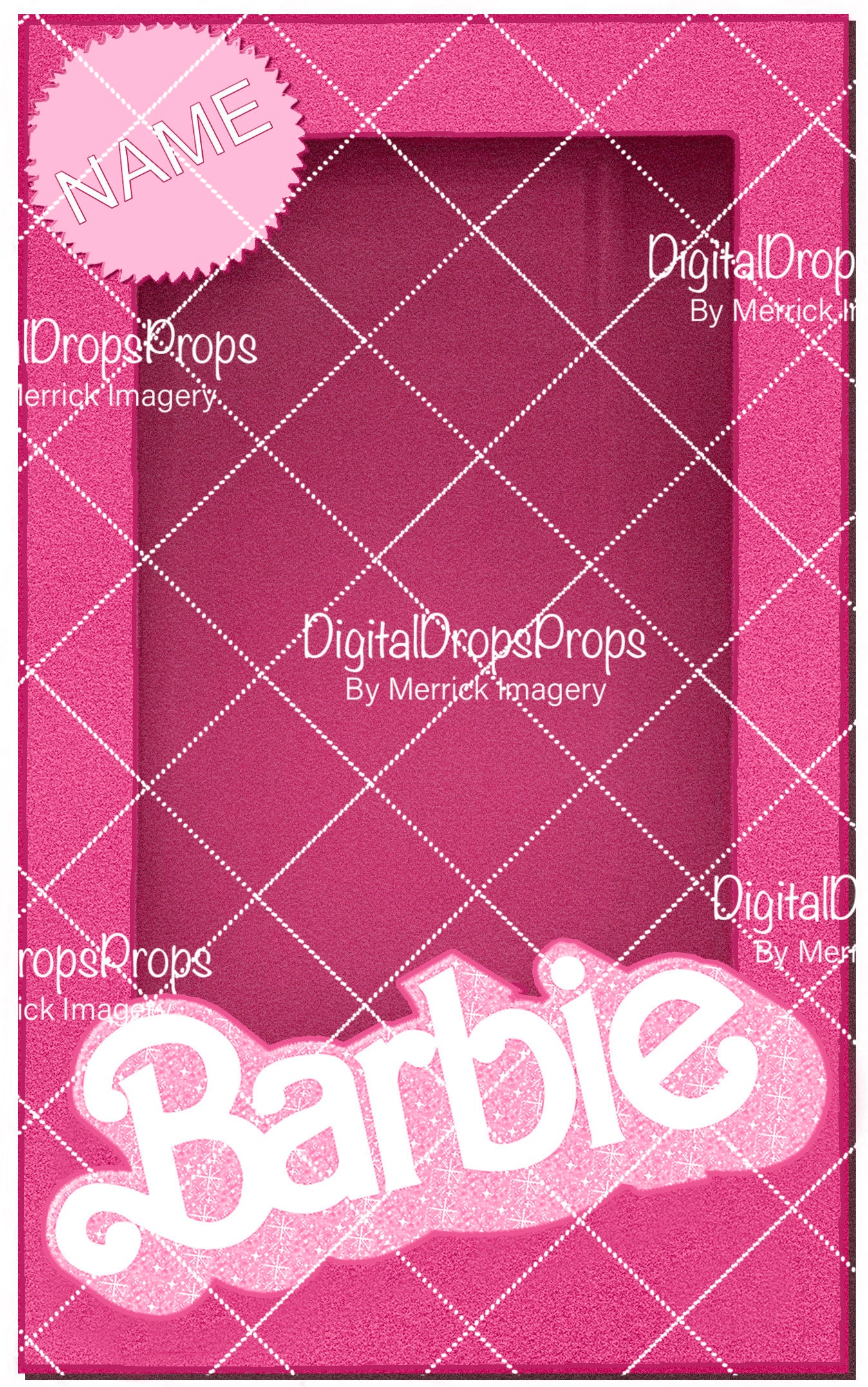 Barbie Inspired DIGITAL Backdrop Bundle Customizable PHOTOSHOP File ...