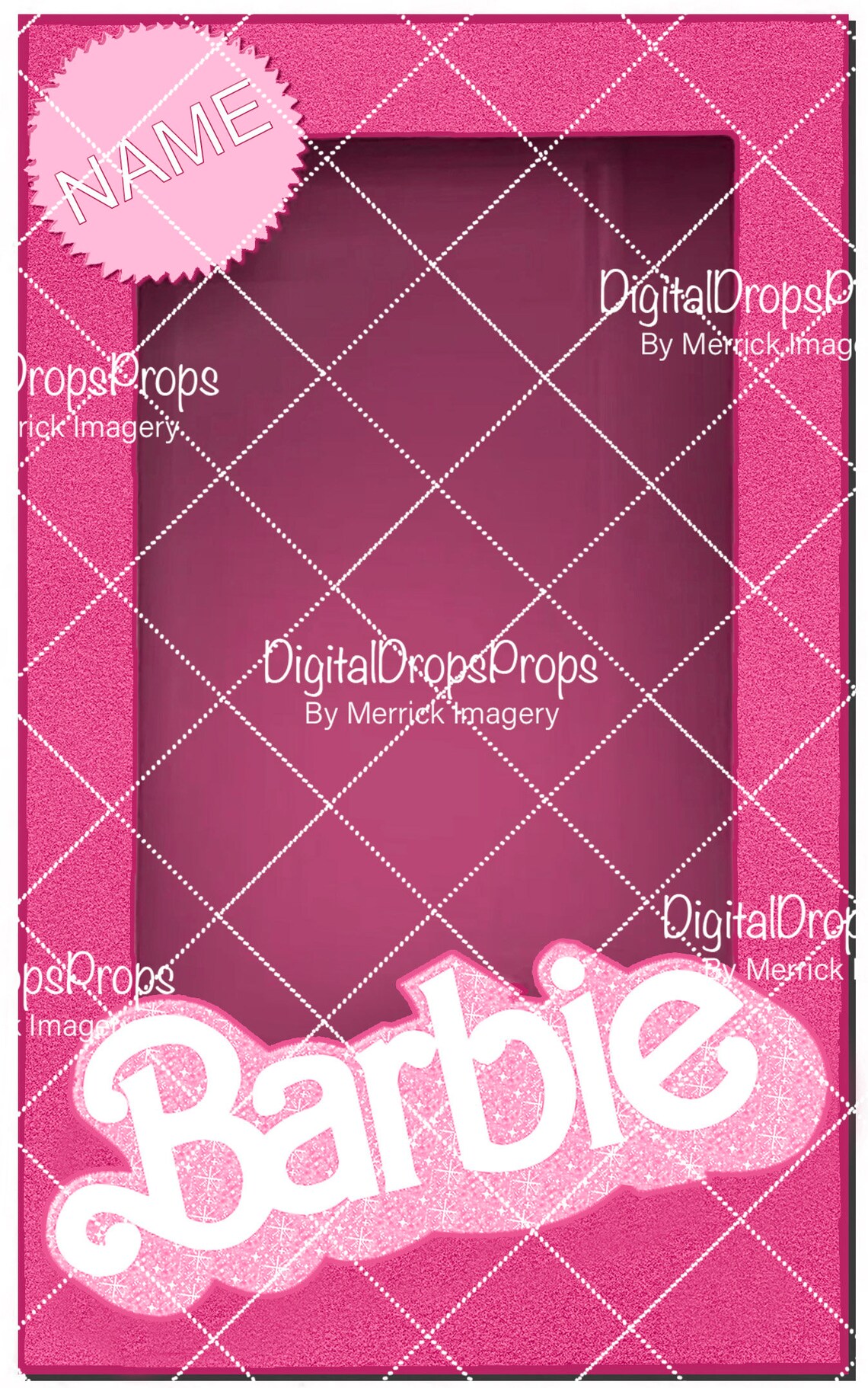 Barbie Inspired DIGITAL Backdrop Bundle Customizable PHOTOSHOP File ...