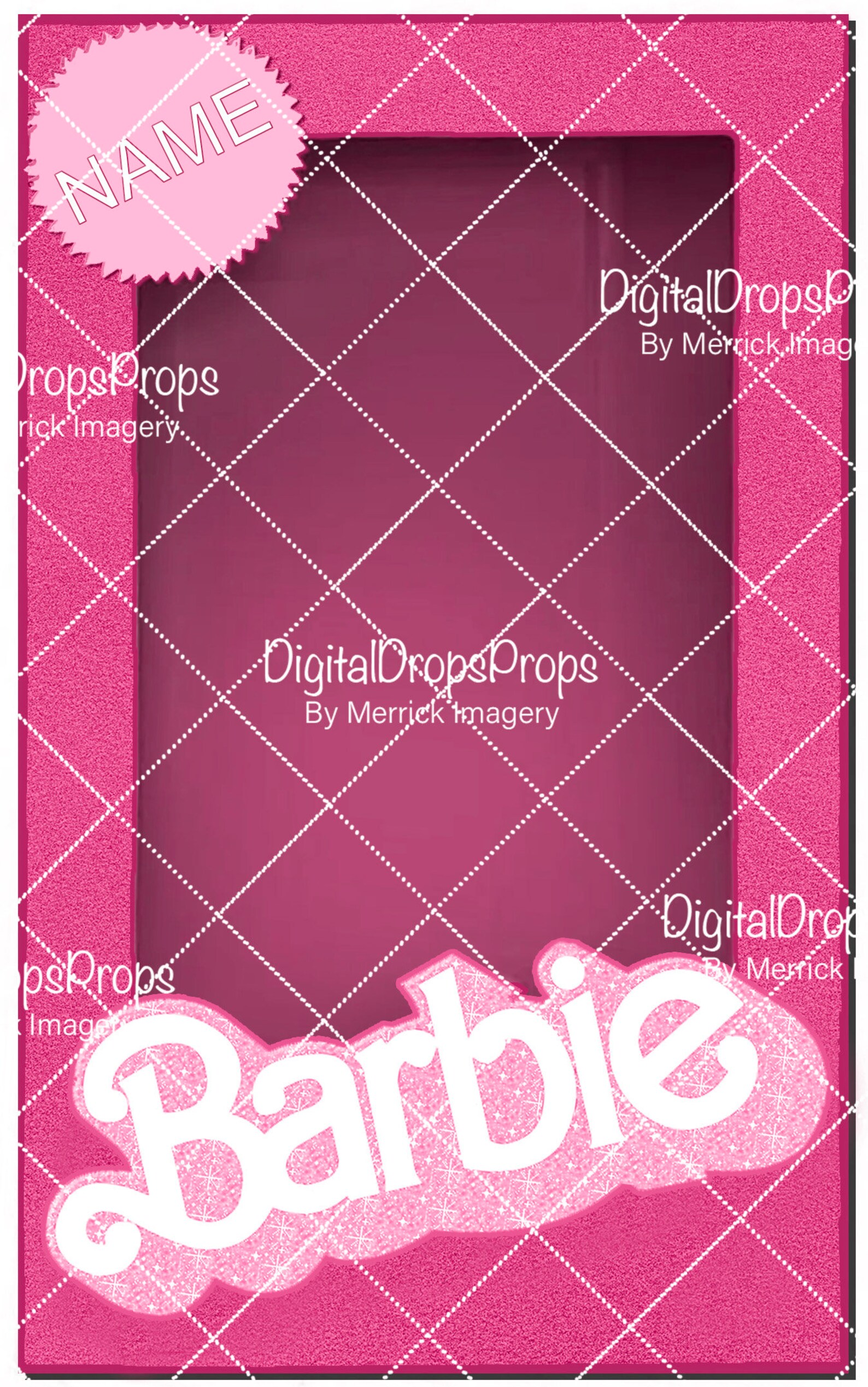 Barbie Inspired DIGITAL Backdrop Bundle Customizable PHOTOSHOP File ...