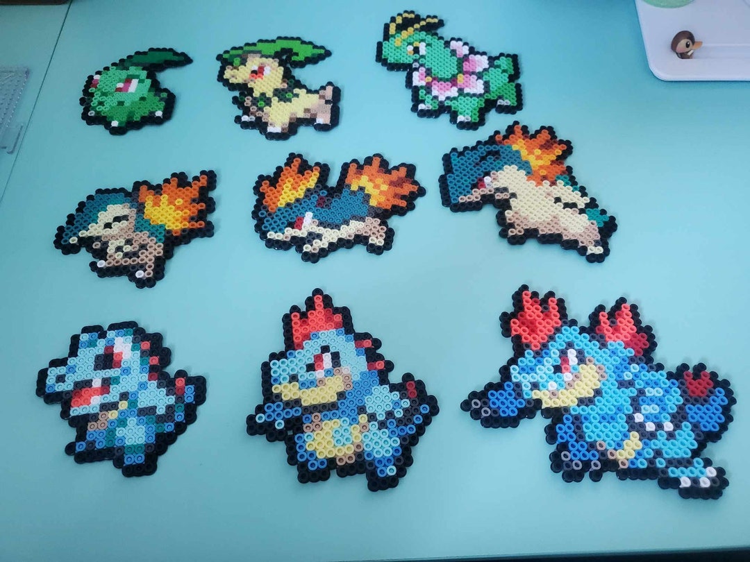 Pokemon Gen 2 Starters Small Perler Bead Pixel Sprites - Etsy