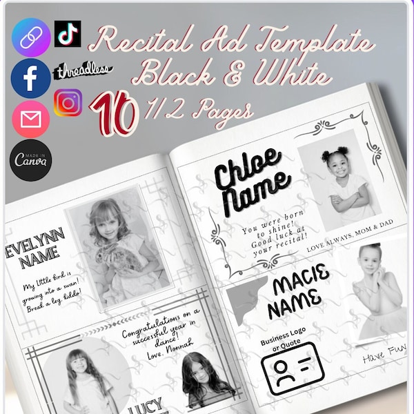 Playbill Ad Template - Etsy