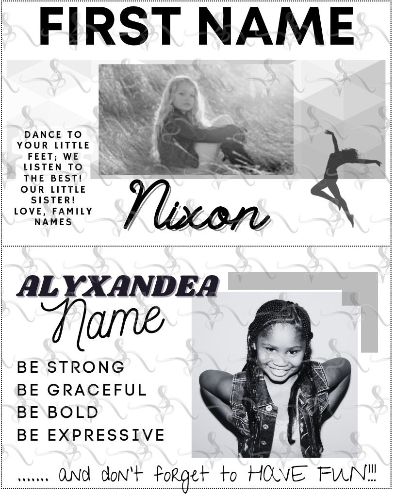 10 Half Page Templates for Program Ad Pages - Black and White Editable ...