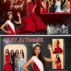 4 Colored Pageant 1/2 Page Program Ads Template Editable - Etsy