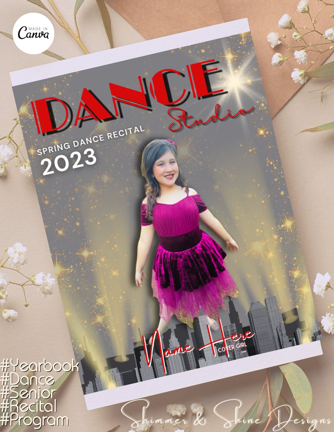 Colored Templates Program Book Front and Back Cover Pages Personalized ...