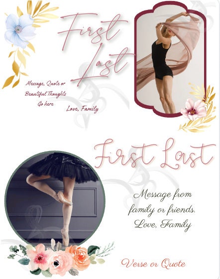 BUNDLE 8 Designs Full 1/2 1/4 1/8 Page Floral Themed Color Templates ...