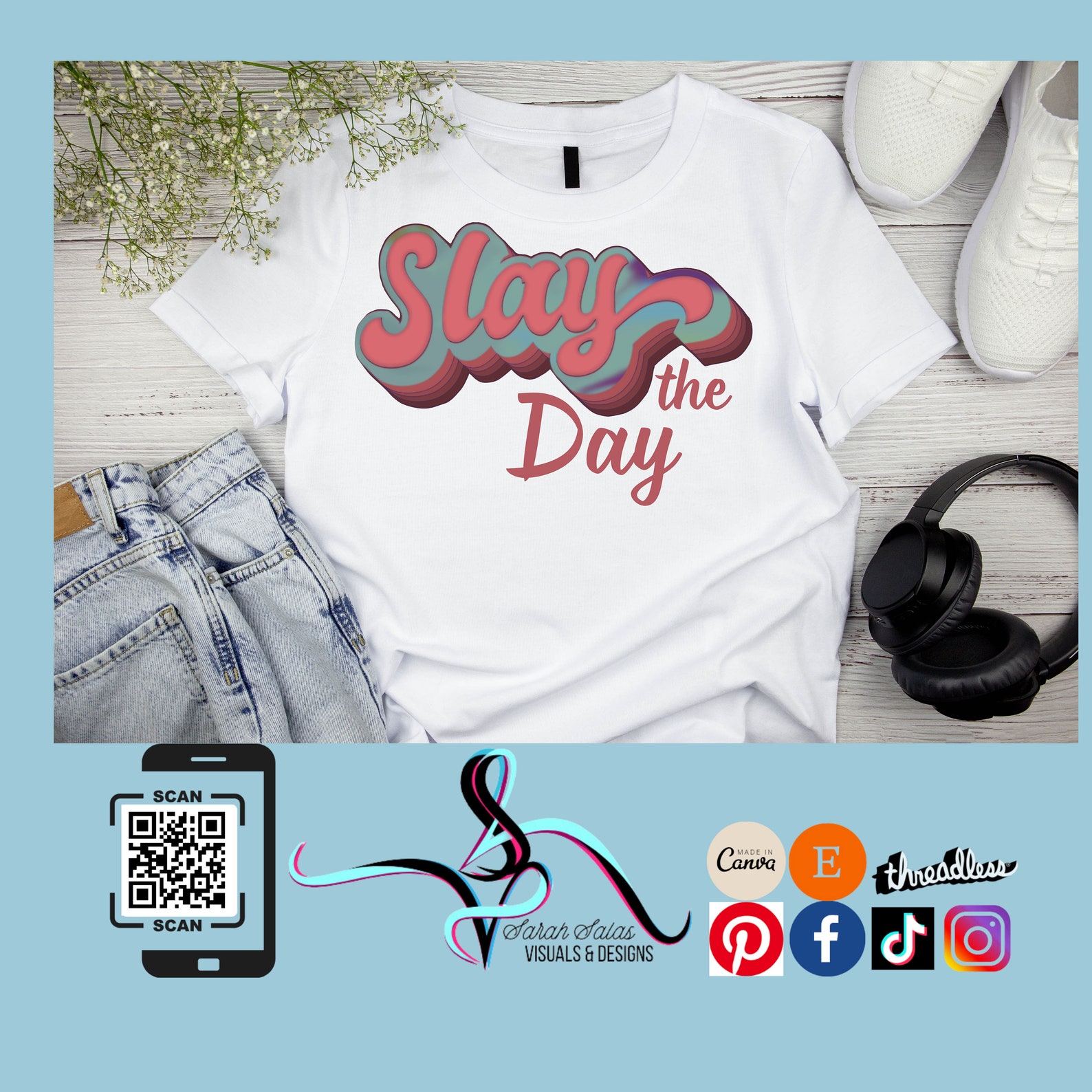 Slay the Day SVG PNG Digital Download Chic Graphic Design Tshirt ...