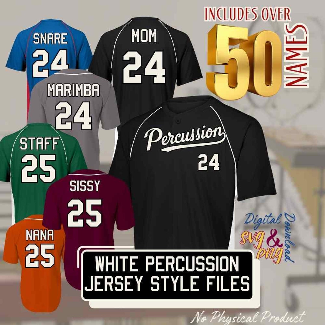 Percussion Jersey SVG Digital File PNG Percussion Dad SVG, Jersey Svg ...
