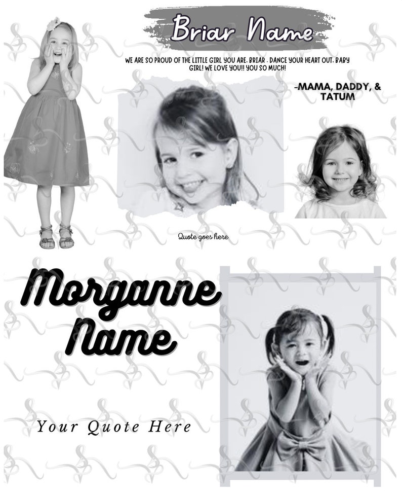 10 Half Page Templates for Program Ad Pages - Black and White Editable ...