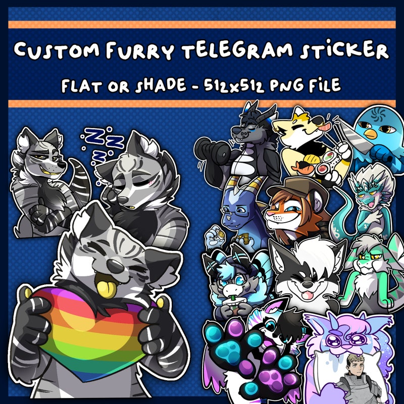 Furry Sticker Packs - Etsy