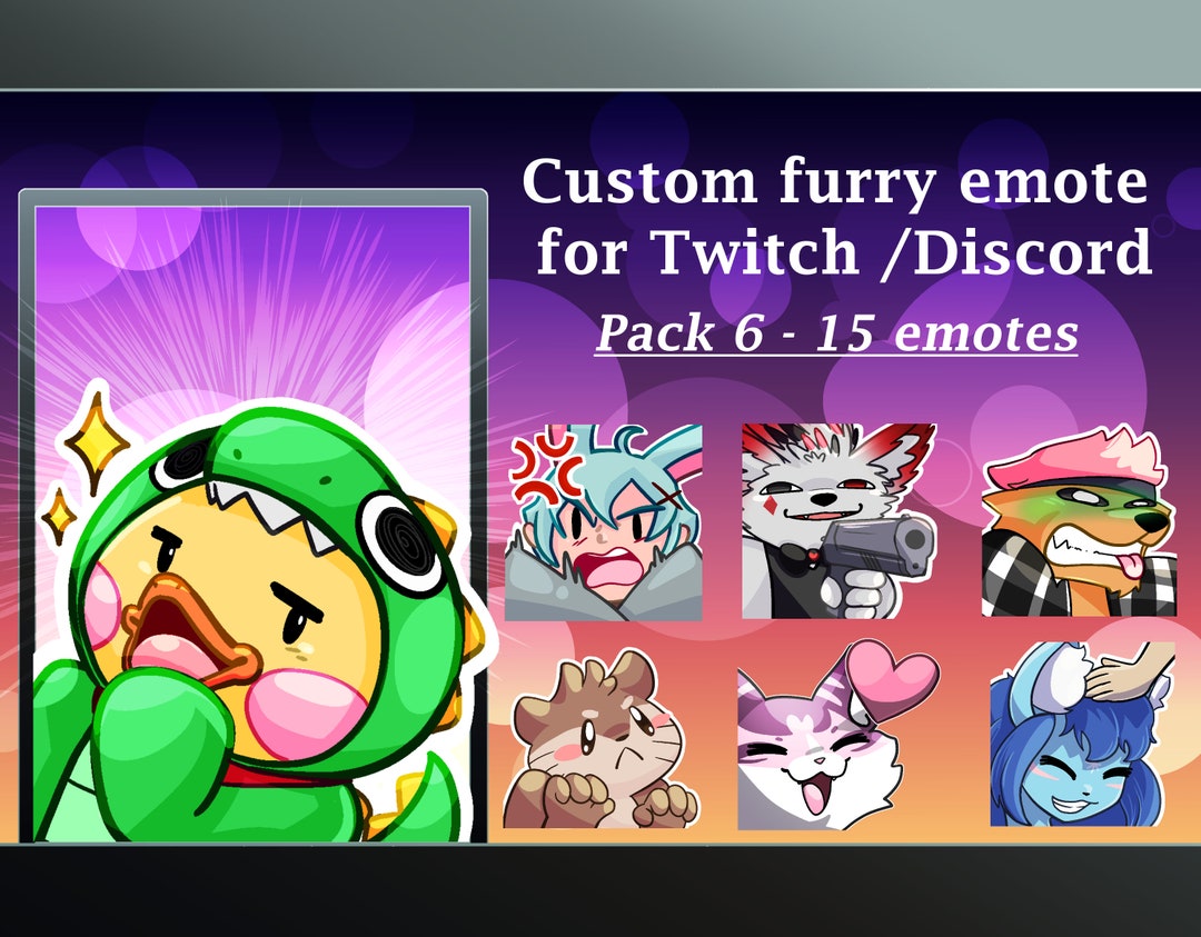 Twitch Emotes Custom Furry Emotes for Discord / Twitch - Etsy