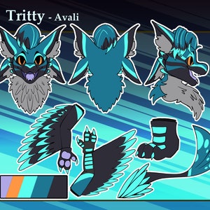 Custom Partial Fursuit Reference Sheet Commission - Personalized ...