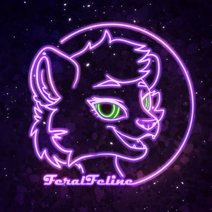 Custom Furry Art Commission Personalized Digital Profile Picture Neon ...