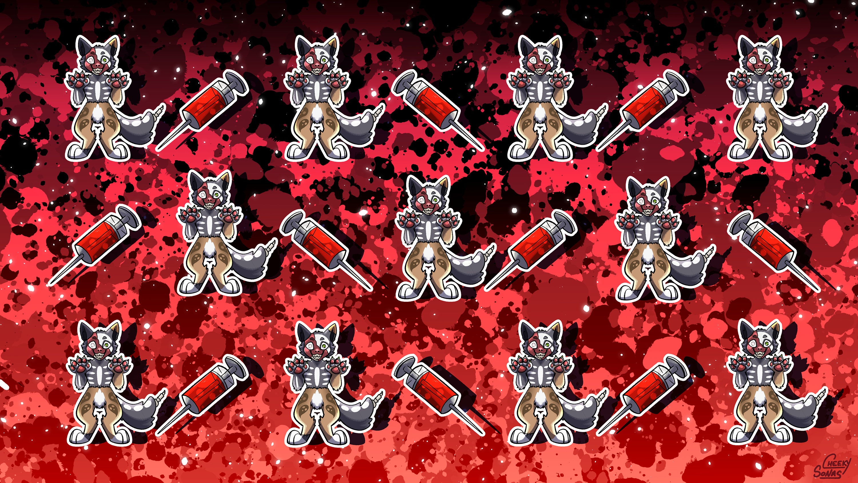 Custom Furry Wallpaper Commission - Personalized Pattern Fursona ...