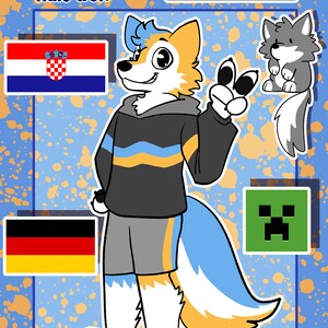 Custom Furry Reference Sheet Moodboard Commission FLAT - Personalized ...